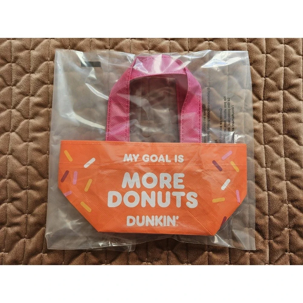 Dunkin Donuts | Bags | 226 Dunkin Donuts Mini Tote Bag My Goal Is More ...